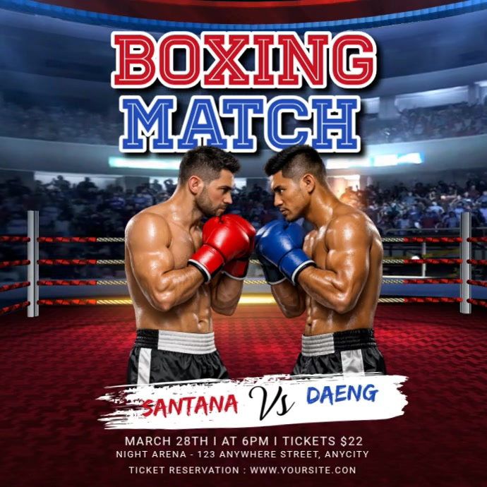Brown Boxing Match Pos Instagram Template | PosterMyWall