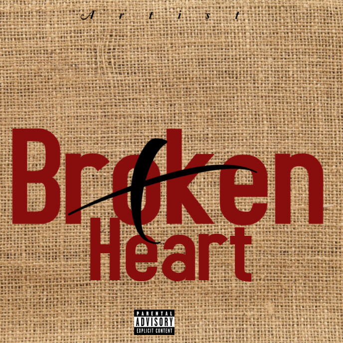 Brown Broken Heart Album Cover Template | PosterMyWall
