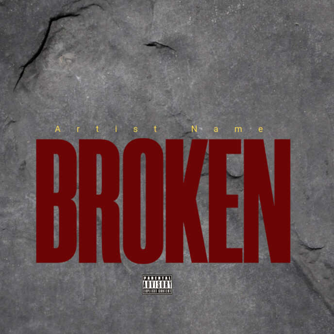 Brown Broken Mixtape Album Cover Template | PosterMyWall