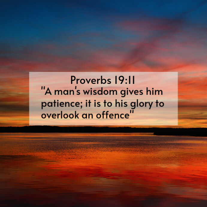 Copy of Brown Ceria Proverbs 19:11 Pos Instagram | PosterMyWall