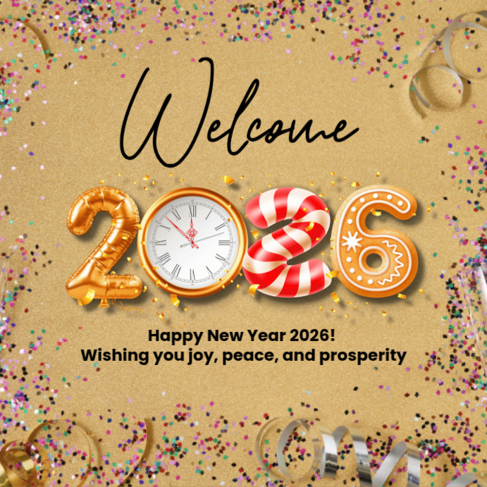 Brown Ceria Welcome 2026 Pos Instagram Template | PosterMyWall