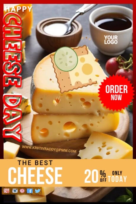 Brown Cheese Day Poster Template | PosterMyWall