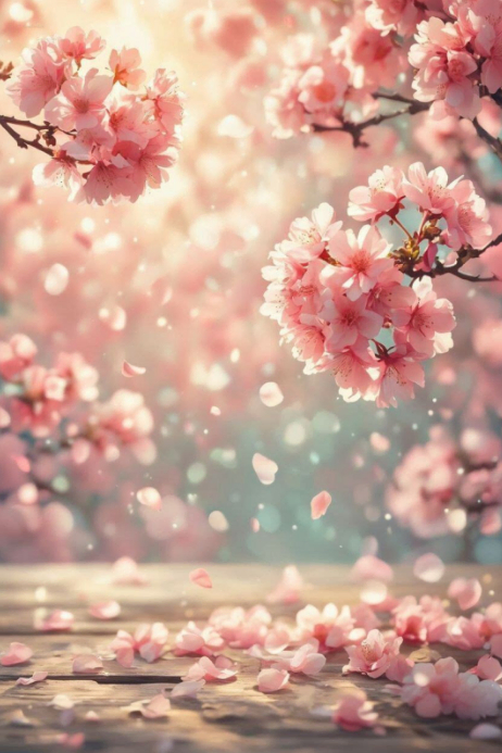 Brown Cherry Blossom Poster Template | PosterMyWall