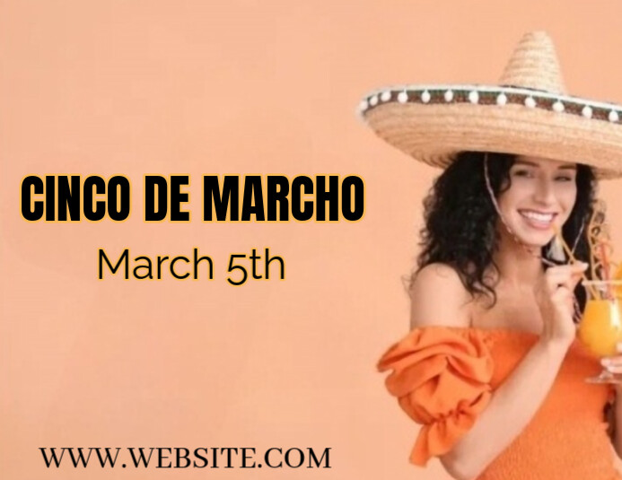 Plantilla de Brown Cinco De Marcho Template Design Flyer (us Letter ...