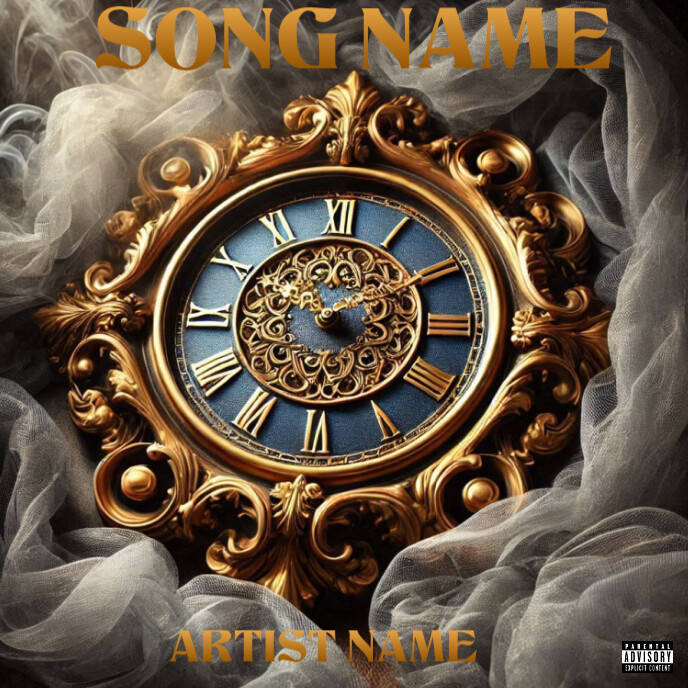 Brown Clock Mixtape Album Cover Template | PosterMyWall