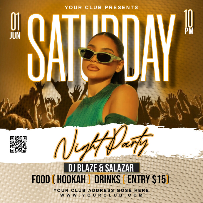 Plantilla de Brown Club And Organization Flyer, Dj Club F | PosterMyWall