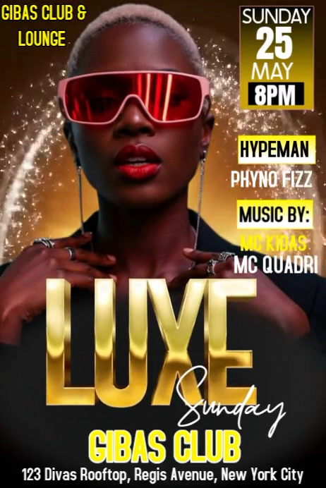Brown Club Event Poster Video Template | PosterMyWall