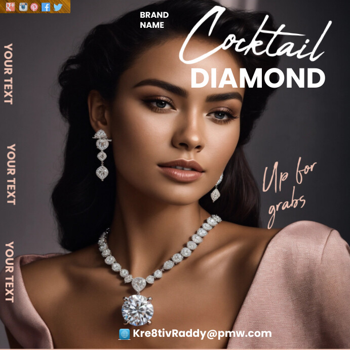 Plantilla de Brown Cocktail Diamond Instagram Post | PosterMyWall