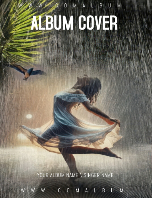 Plantilla de Brown Collage Album Cover Design Template Flyer (us Letter ...