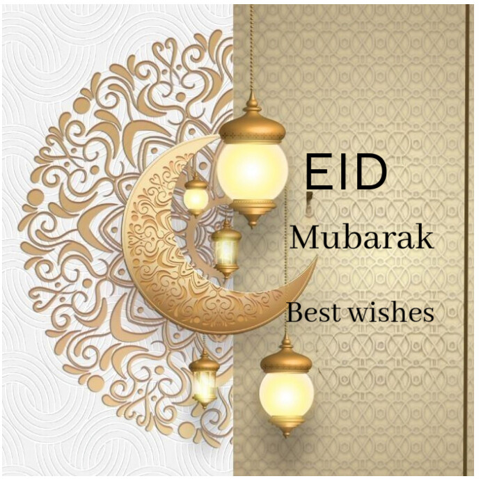 Brown Collage Eid Mubarak Best Wishes Instagram Post Template ...