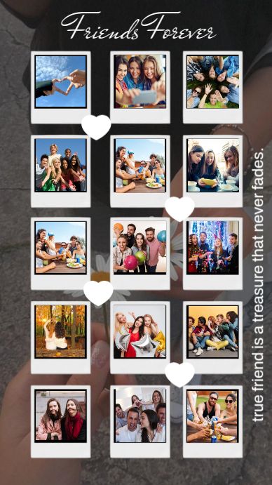 Copy of Brown Collage Friend Collage Template Design Facebook Story ...
