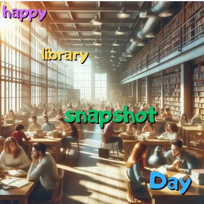 Copy of Brown Collage Library Snapshot Day Instagram Post | PosterMyWall