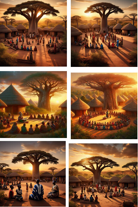 Copy of Brown Collage Modern Folklore/ Folktale Picturesque Village Set ...