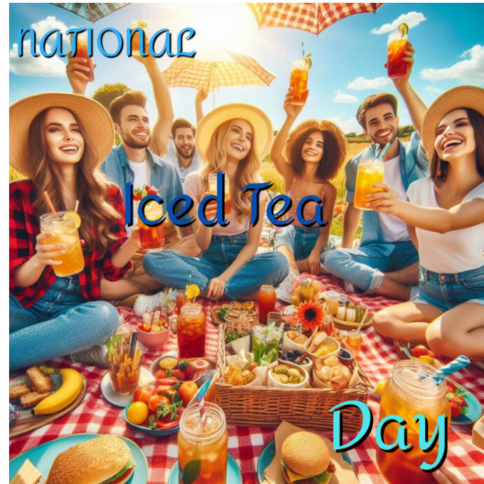 Brown Collage National Iced Tea Day Instagram Post Template | PosterMyWall