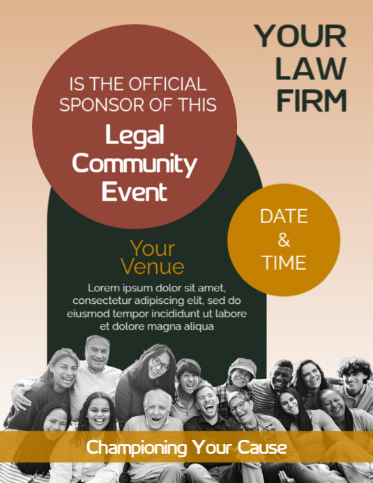 Brown Collage Professional Law Firm Flyer (us Template | PosterMyWall