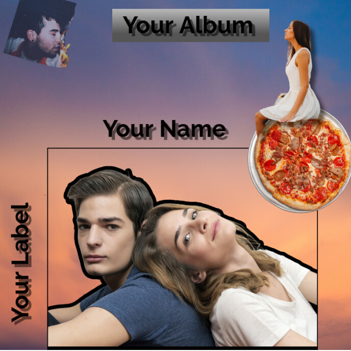 Copy of Brown Collage Sampul Album Musik Rock Desain Sepasang Kekasih, Seorang Wanita Dan Satu ...