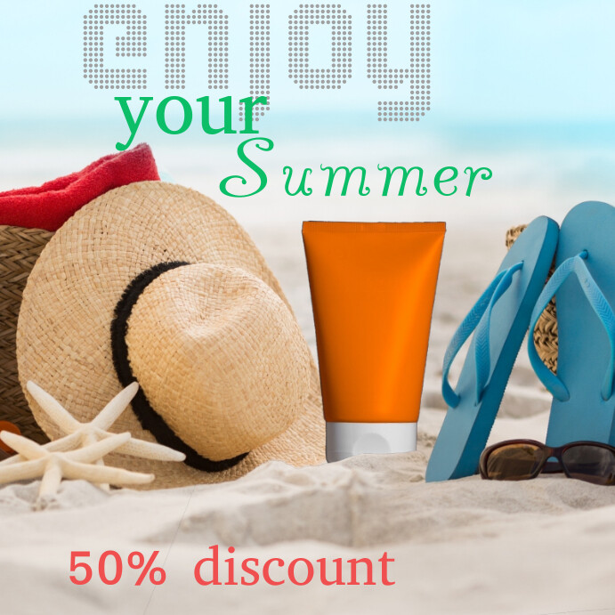 Copy of Brown Collage Summer 50% Discount Sales Inst | PosterMyWall