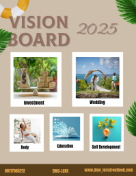 Vision board 2025 Template | PosterMyWall