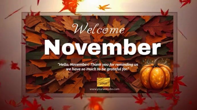 Copy of Brown Collage Welcome November Digital Display (16:9 ...