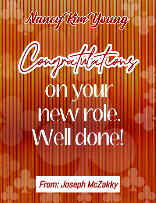 Brown Congratulations On Your Promotion Template Design Flyer (us ...