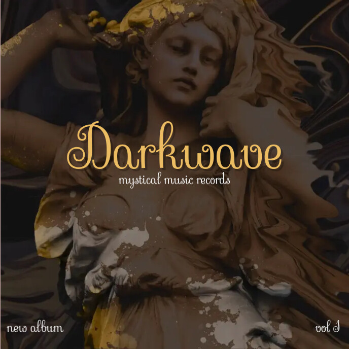 Brown Darkwave Album Cover Template | PosterMyWall