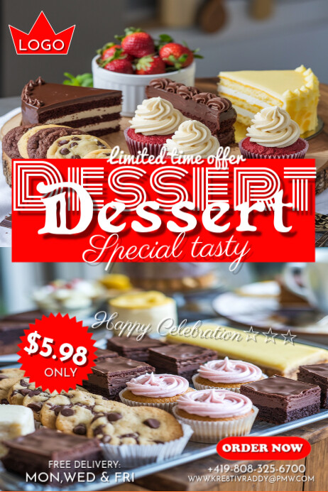 Brown Dessert Day Poster Template | PosterMyWall
