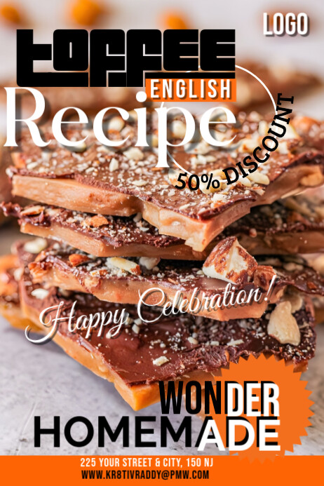 Copy of Brown English Toffee Day Poster | PosterMyWall