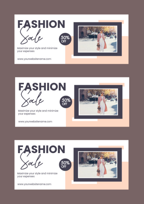 Copy of Brown Fashion Sale Coupon A4 | PosterMyWall