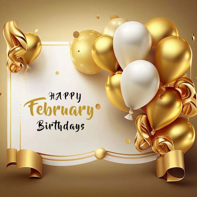 Plantilla de Brown February Birthdays Instagram Post | PosterMyWall
