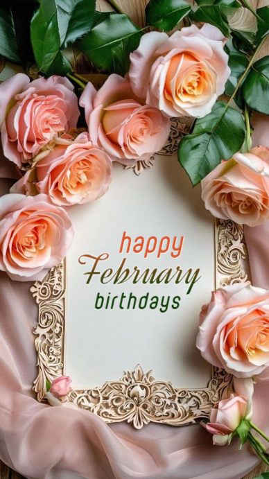 Plantilla de Brown February Birthdays WhatsApp Status | PosterMyWall