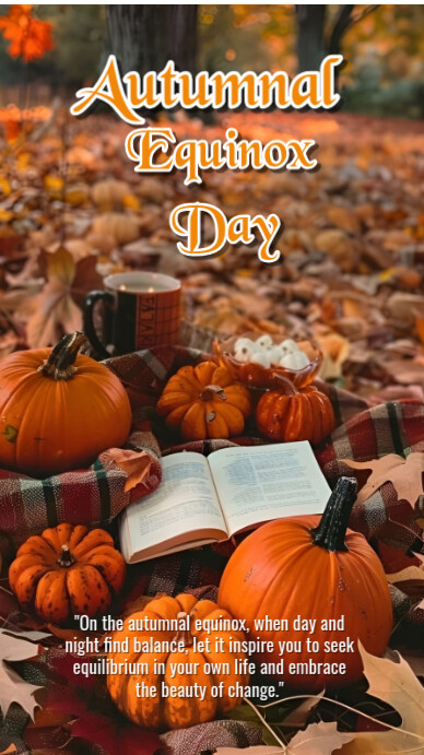 Brown Floral Autumnal Equinox (start Of Fall Template | PosterMyWall