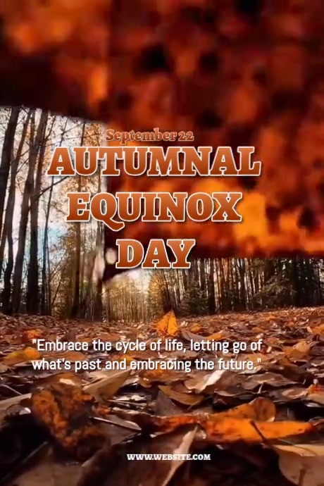 Plantilla de Brown Floral Autumnal Equinox Poster | PosterMyWall