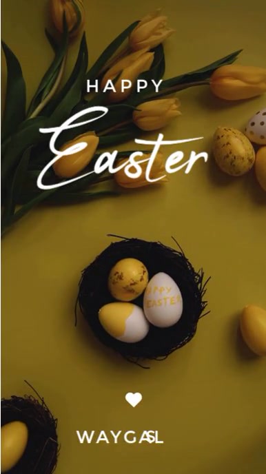 Brown Floral Easter Design Instagram Reel Template | PosterMyWall
