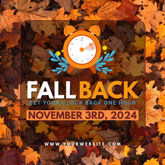 Copy of Brown Floral Fall Back Pos Instagram | PosterMyWall