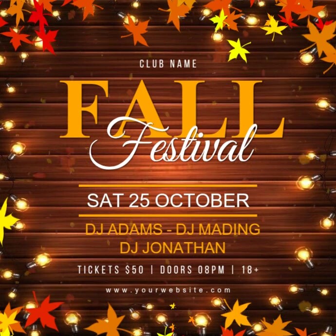 Copy of Brown Floral Fall Festival Instagram Post | PosterMyWall
