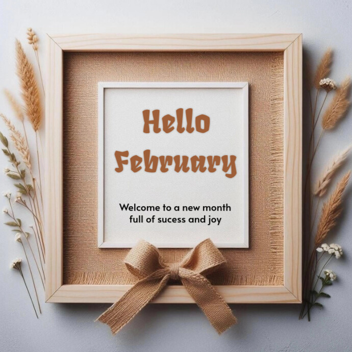 Copy of Brown Floral February Logo | PosterMyWall