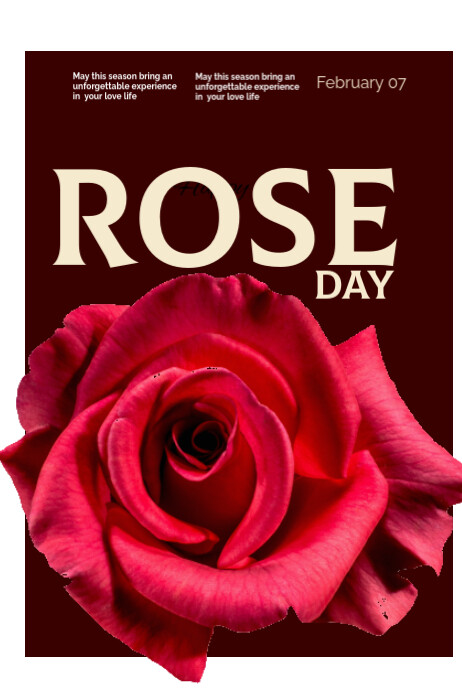 Brown Floral Happy Rose Day Poster Template | PosterMyWall
