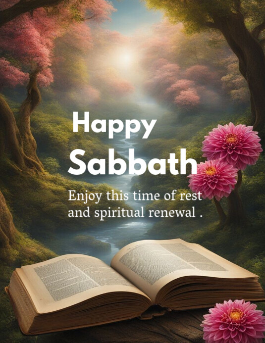 Copy of Brown Floral Happy Sabbath Flyer (us Letter) | PosterMyWall