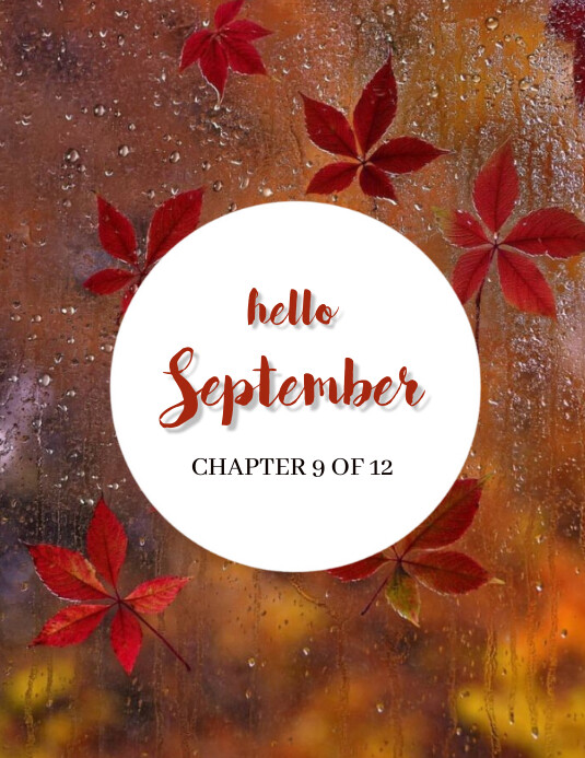 Brown Floral Hello September Flyer (us Lette Template | PosterMyWall