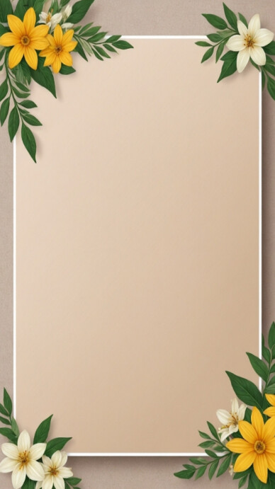 Brown Floral Invitation Card Digital Display Template | PosterMyWall