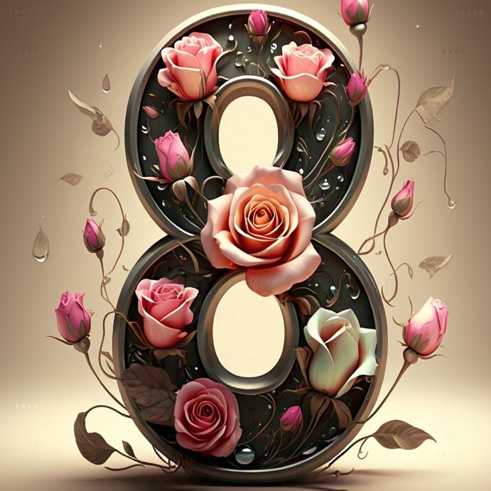 Copy of Brown Floral Number Instagram Post | PosterMyWall