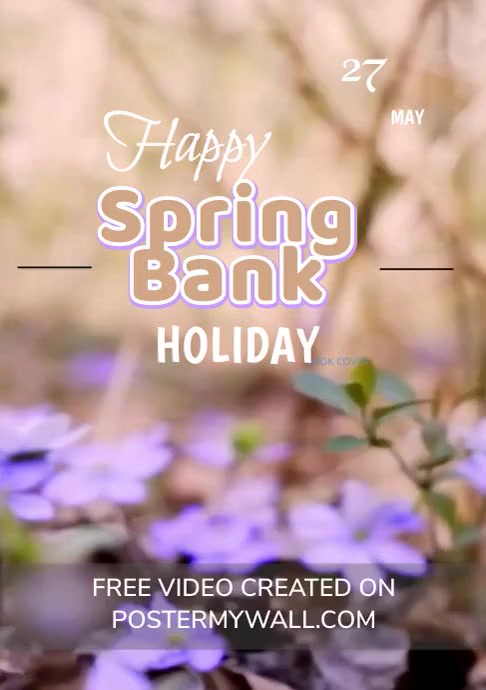Brown Floral Spring Bank Holiday A4 Template | PosterMyWall