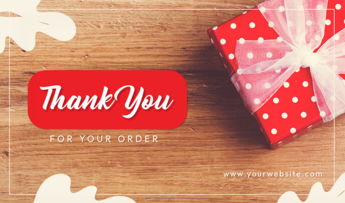 Brown Floral Thank You For Your Order Tag Template | PosterMyWall
