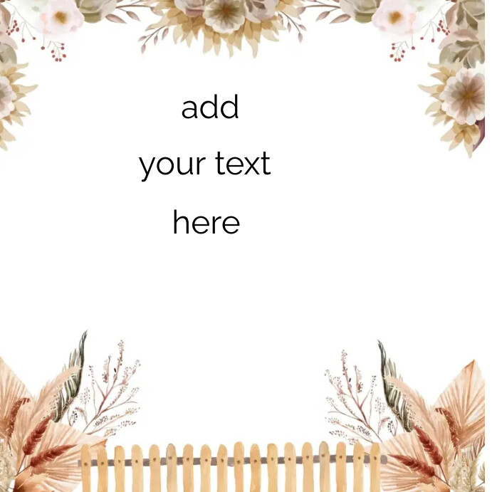 Brown floral wedding invitation card Template | PosterMyWall