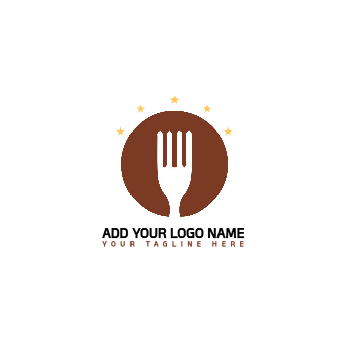 Copy of Brown/food/graphic/restaurant/spoon/fork/minimalist/food/dinning/simple/unique/ Logo ...