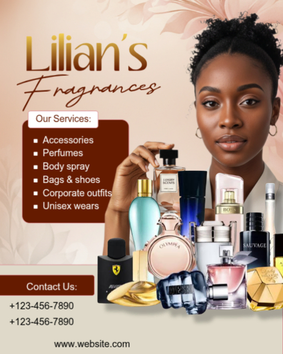 Brown Fragrance and Accessories Instagram Portrait Template | PosterMyWall