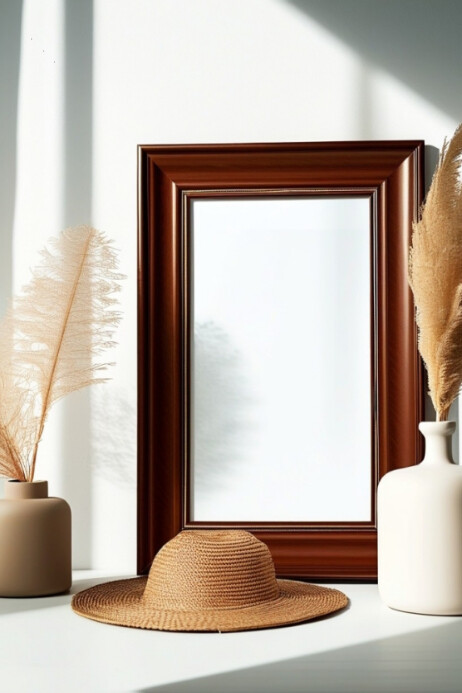 brown frame template design | PosterMyWall