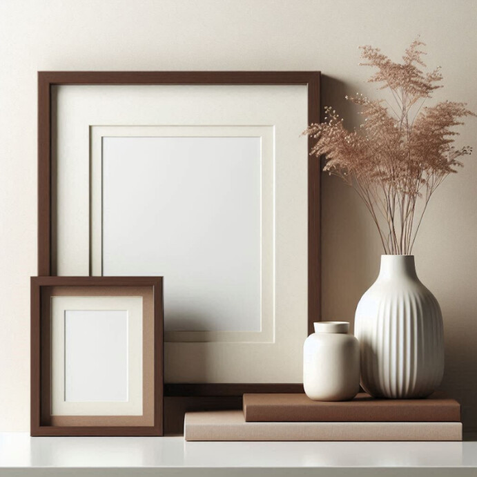 brown frame template design | PosterMyWall