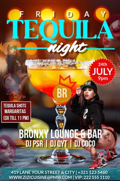 Brown Friday Tequila Night Poster Template | PosterMyWall