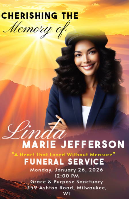 Brown Funeral Service Tabloid Template | PosterMyWall